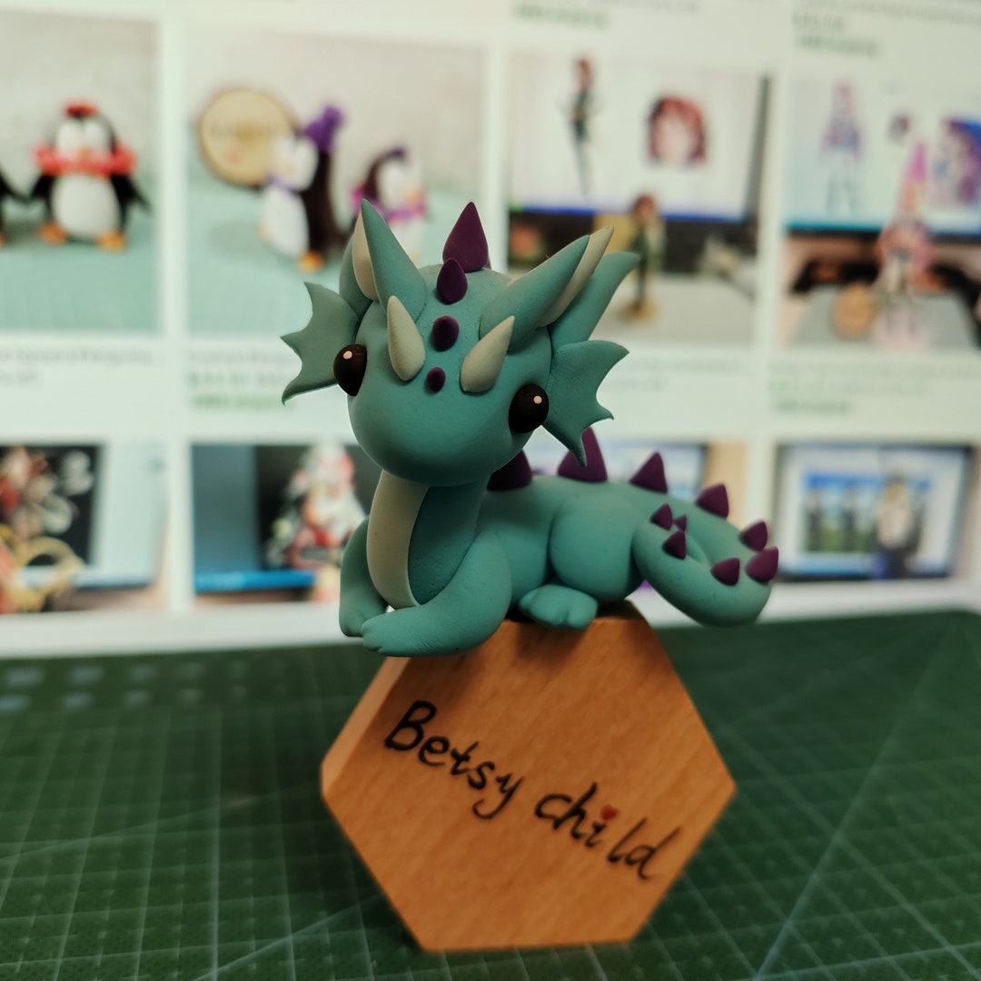 Betsy Child Handmade Air Dry Clay Dragon, Custom Clay Dragon - Etsy