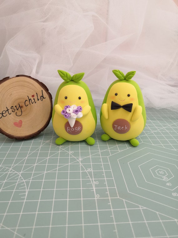 Avocado Wedding Cake Topper Avocado Wedding Rustic Custom | Etsy