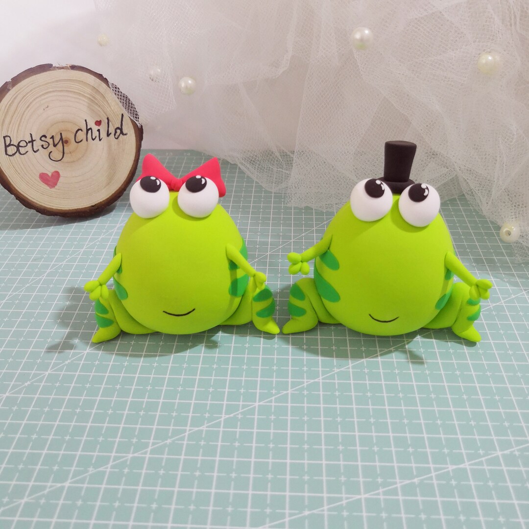 Frog Wedding Cake Toppers,wedding Cake Toppers Bride and Groom - Etsy