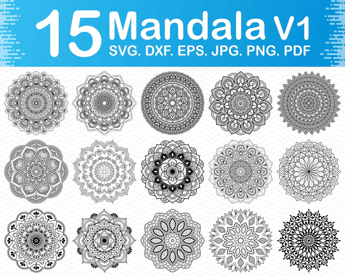 Mandala Svg Mandala Dxf Files Svg Files for Mandala Svg - Etsy