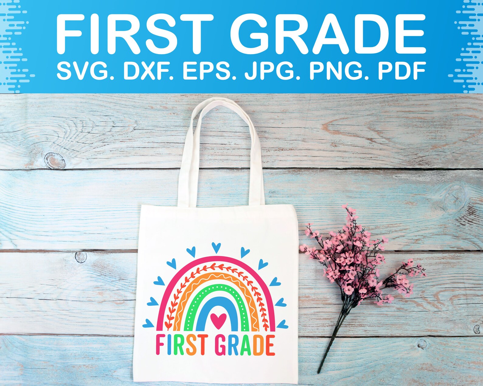 First Grade Svg Rainbow Svg Back to School Svg 1st Grade - Etsy