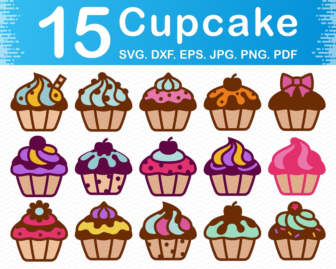 Cupcake Svg Cupcakes Svg Files for Cricut Silhouette Svg | Etsy