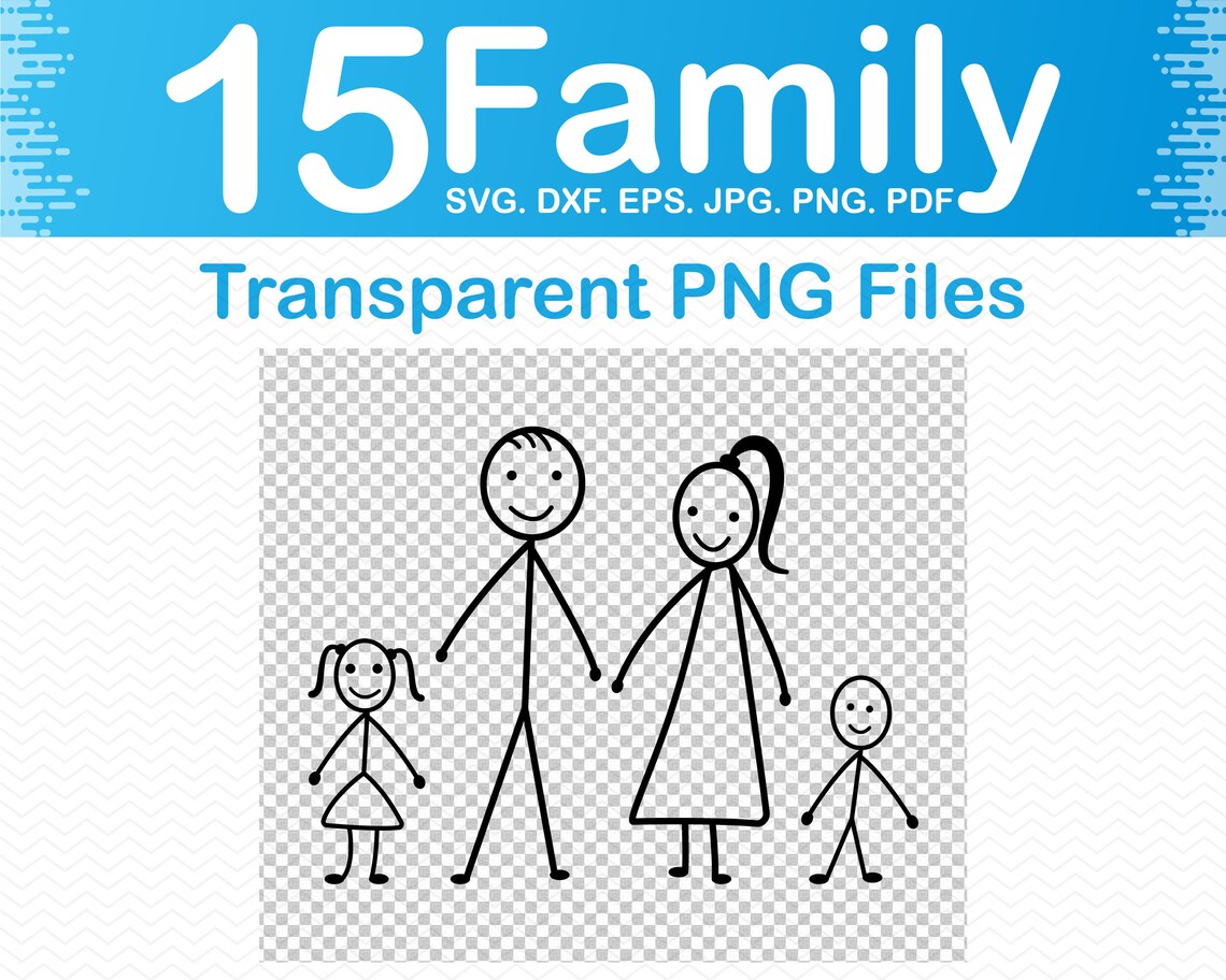Family Svg Family Bundle Svg Family Clipart Stick Family - Etsy