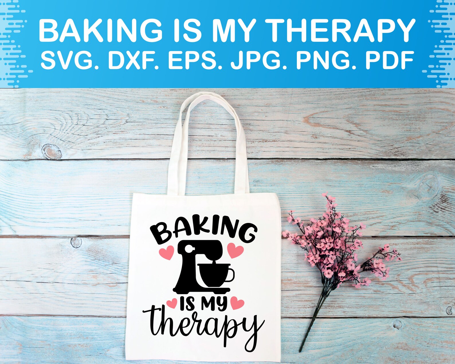 Baking is My Therapy Svg Baking Svg Bakery Svg Pot Holder | Etsy