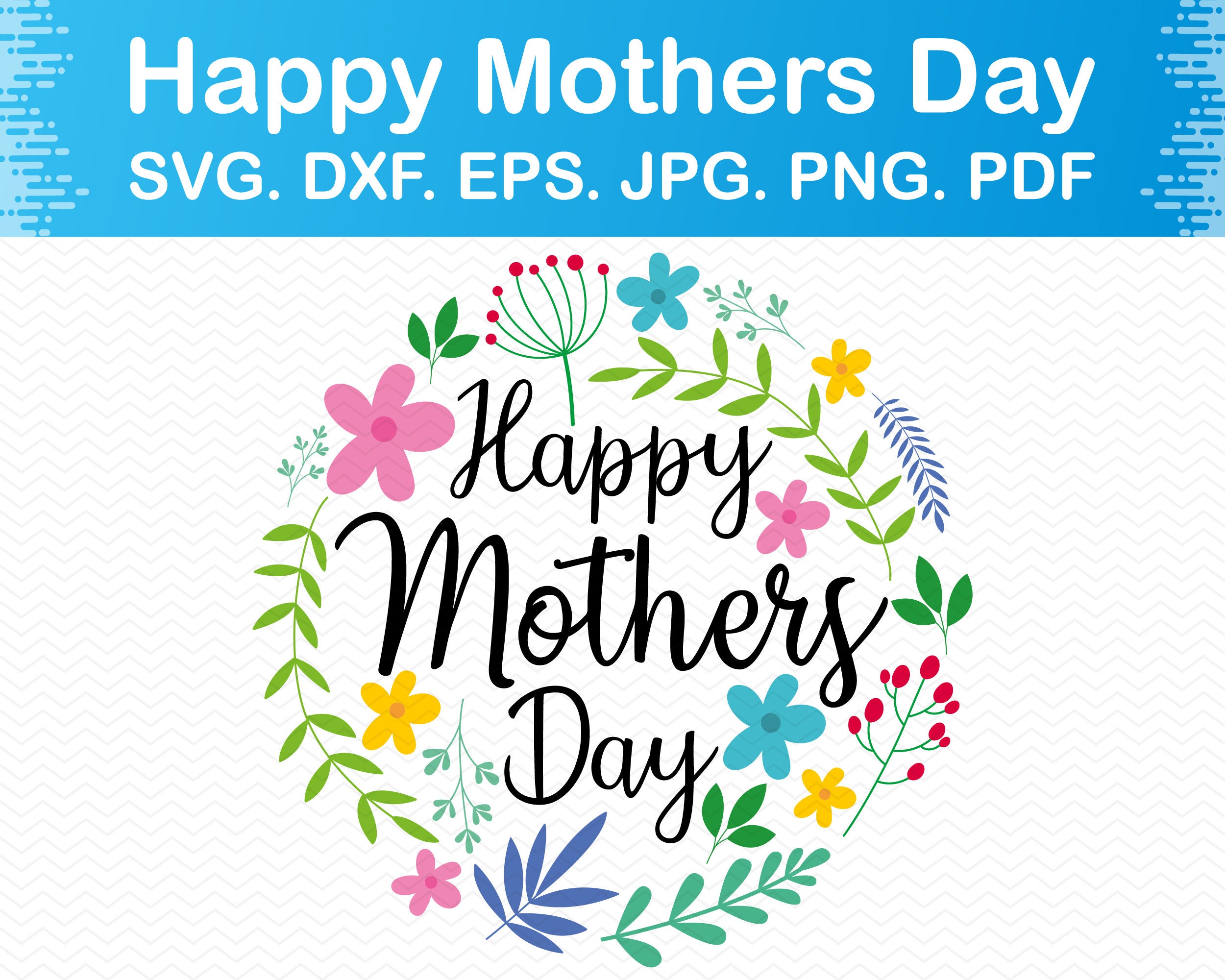 Mothers Day Svg Happy Mothers Day Svg Files for Cricut Happy - Etsy