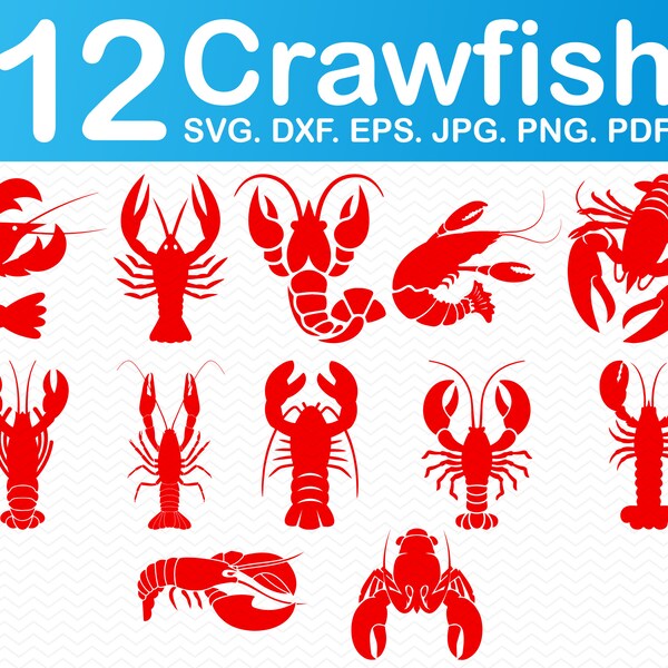 Crawfish Svg - Etsy