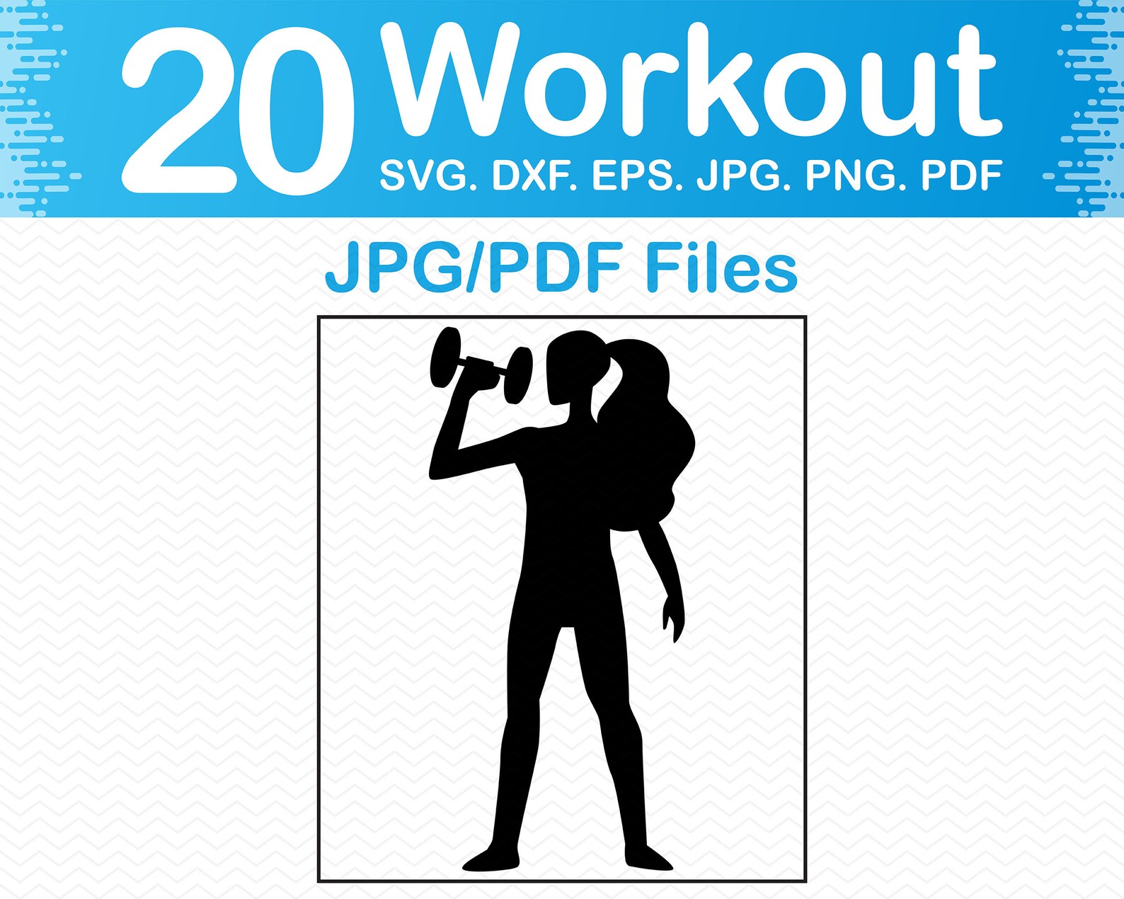 Workout Svg Gym Svg Fitness Svg Files for Cricut Silhouette - Etsy Canada
