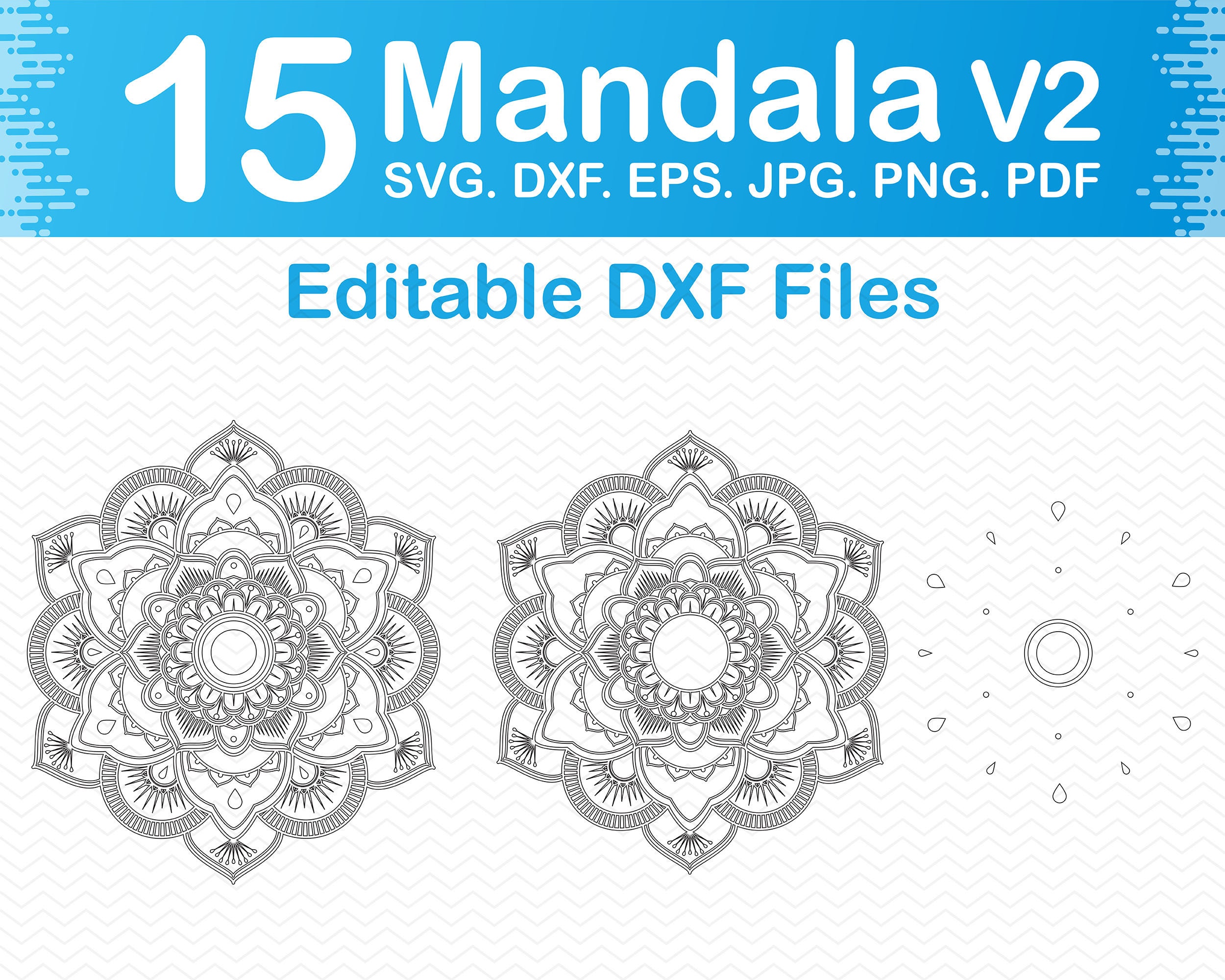 Mandala Svg Mandala Dxf Files Svg Files for Mandala Svg - Etsy