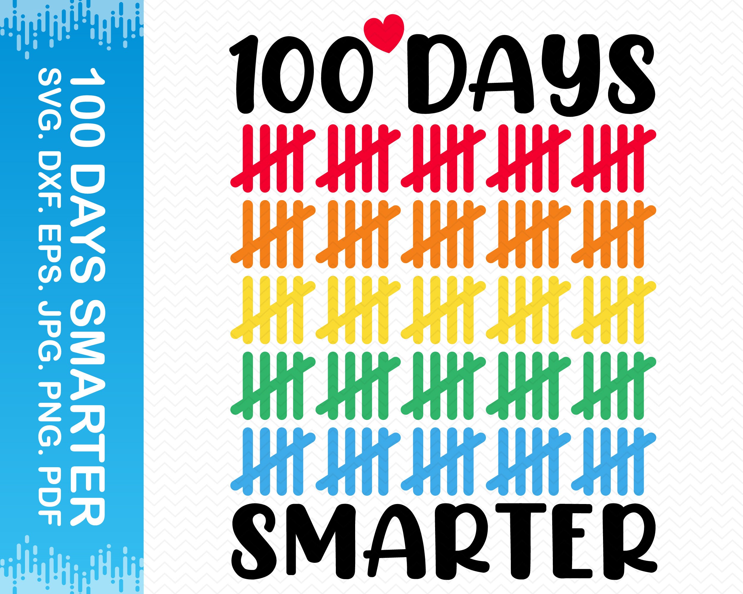 100 Days Smarter Svg Teacher Svg Teacher Shirt Svg Teacher - Etsy