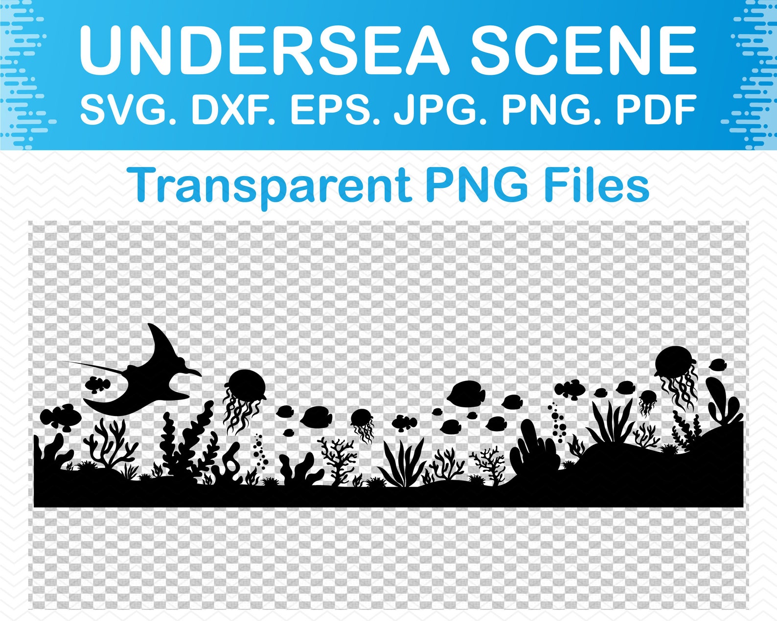 Undersea Scene Svg Sea Life Svg Coral Svg Nautical Svg - Etsy
