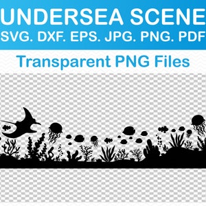 Undersea Scene Svg, Sea Life Svg, Coral Svg Nautical Svg, Ocean Animals ...