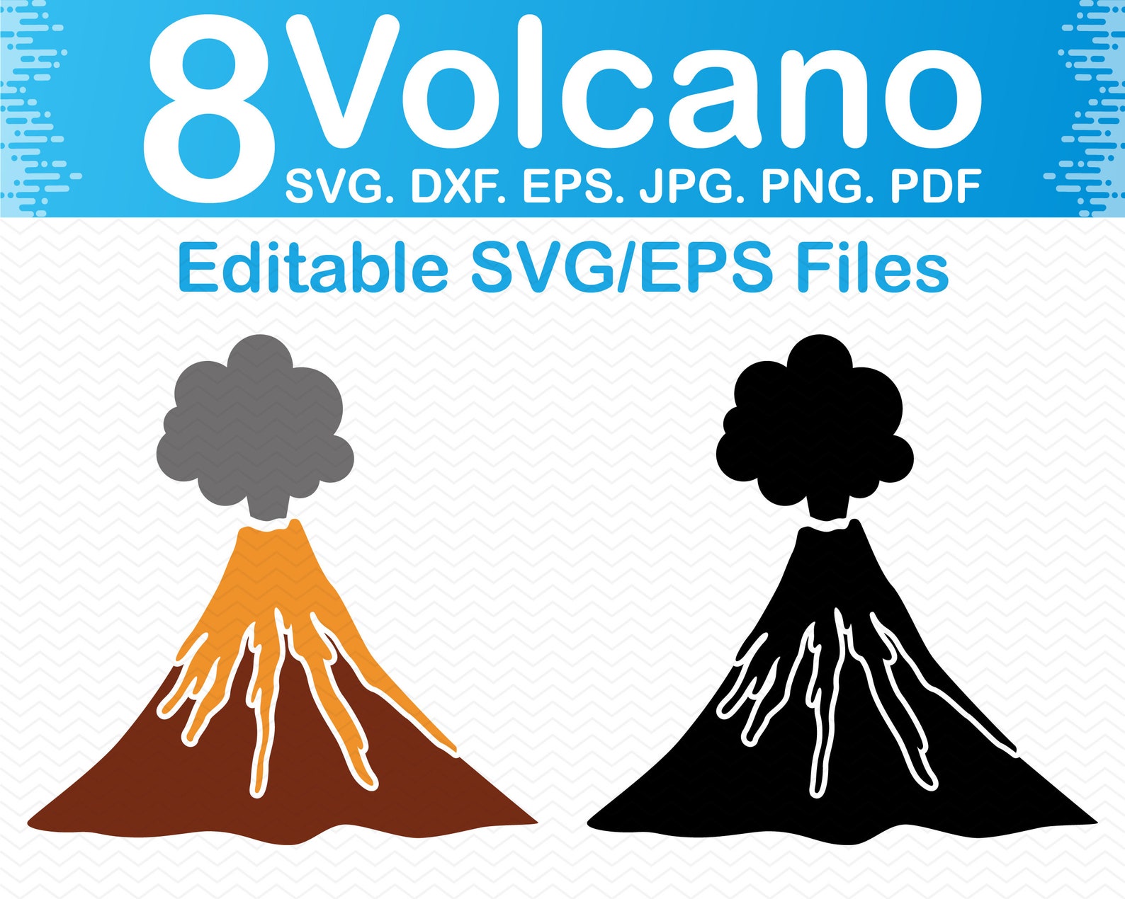 Volcano Svg Volcano Clipart Lava Svg Files for Cricut SVG | Etsy