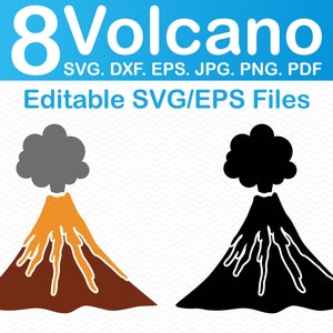 Volcano Svg, Volcano Clipart, Lava Svg Files for Cricut, SVG Silhouette ...