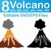 Volcano Svg, Volcano Clipart, Lava Svg Files for Cricut, SVG Silhouette ...