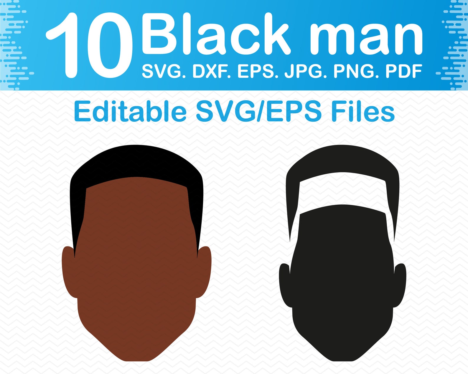 Black Man Svg Black Men Svg Black Male Svg Afro SVG - Etsy