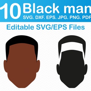 Black Man Svg, Black Men Svg, Black Male Svg, Afro SVG, African ...