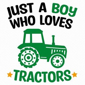Just A Boy Who Loves Tractors Svg, Tractor Svg, Tractor Png Files, Farm ...