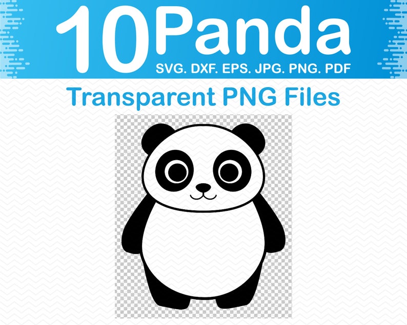 Cute Panda Svg Panda Clipart Panda Png Files Animal Svg | Etsy