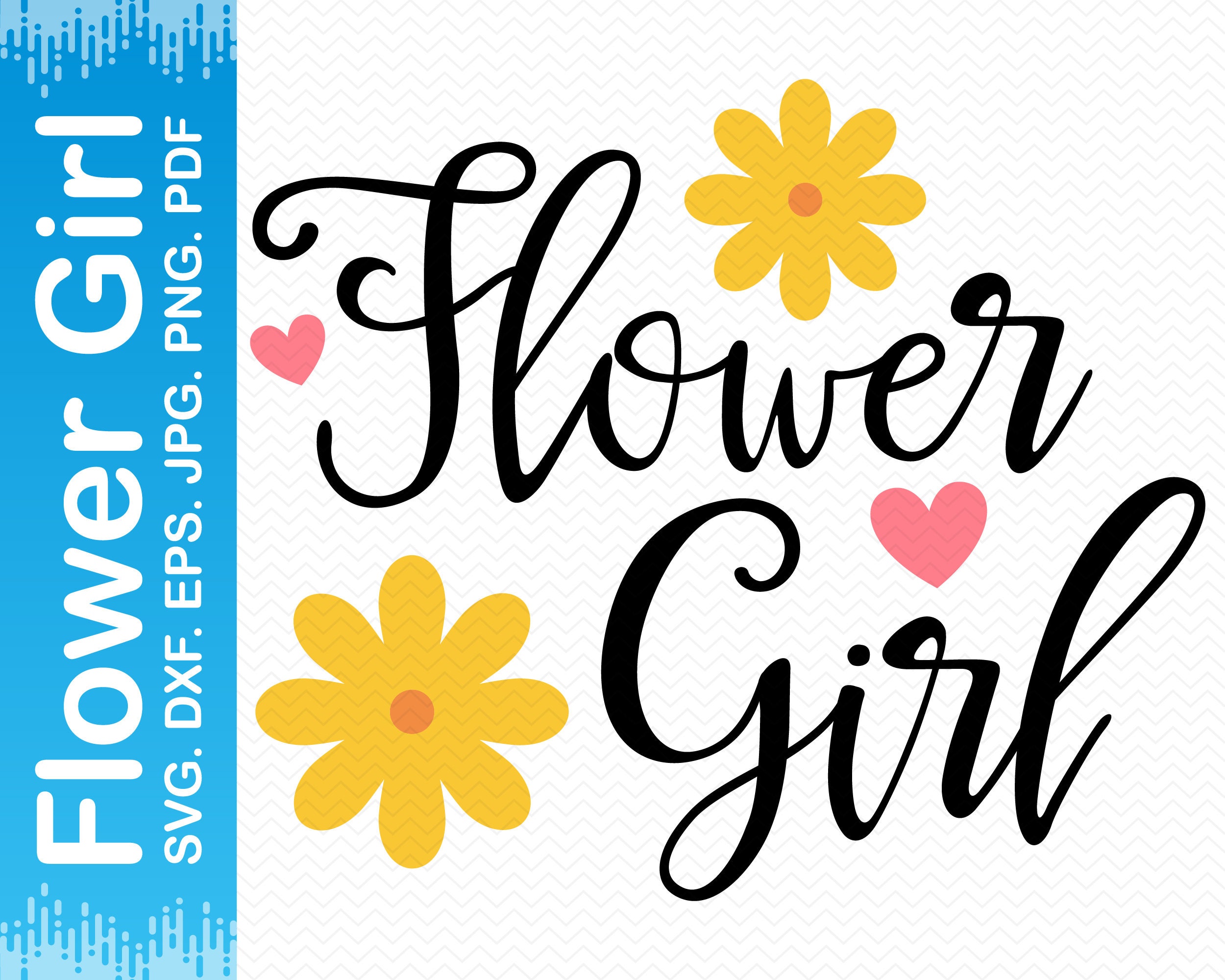 Flower girl svg Wedding svg Bride svg Bridal party svg | Etsy