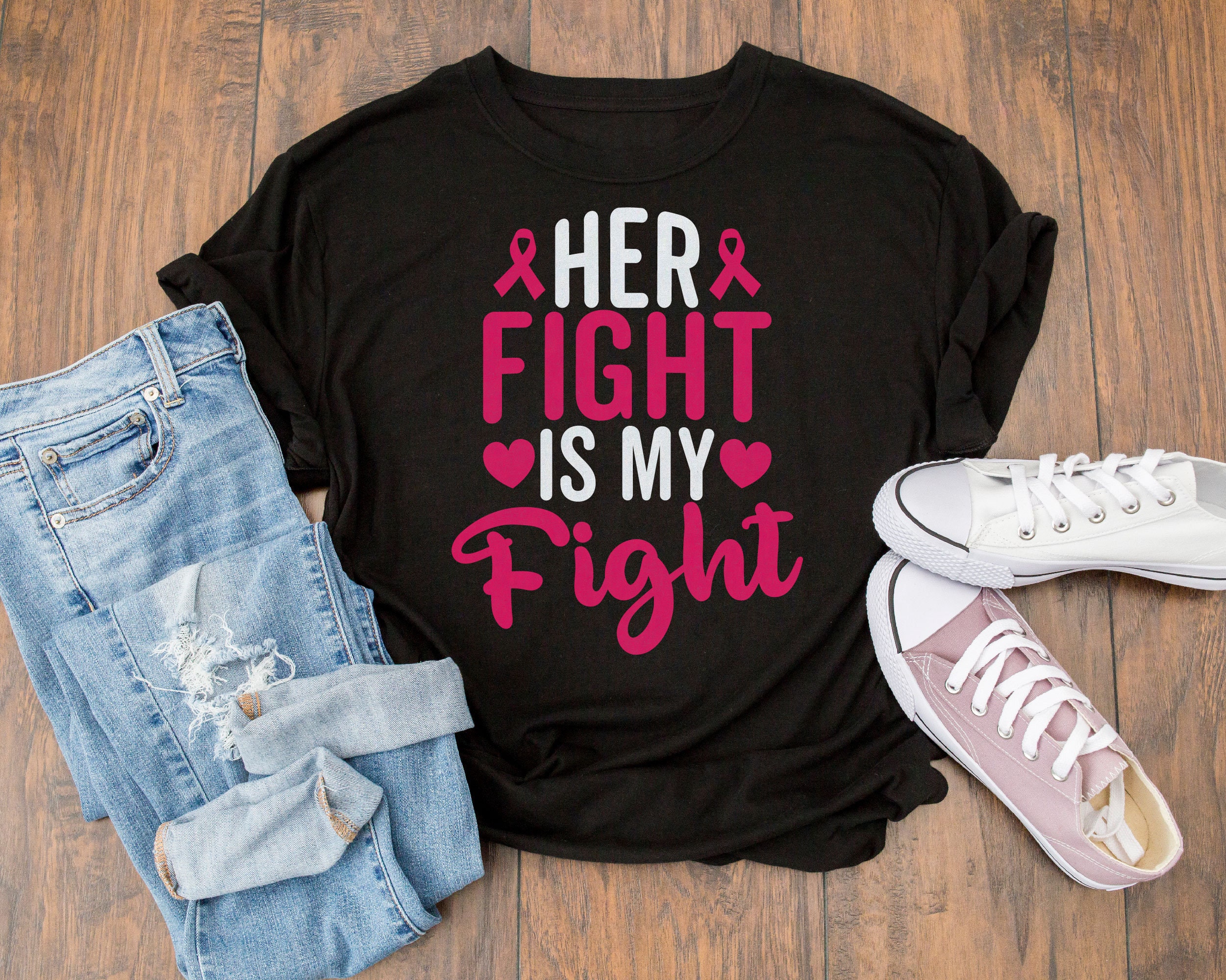 Her Fight is My Fight Svg Breast Cancer Svg Cancer Ribbon - Etsy