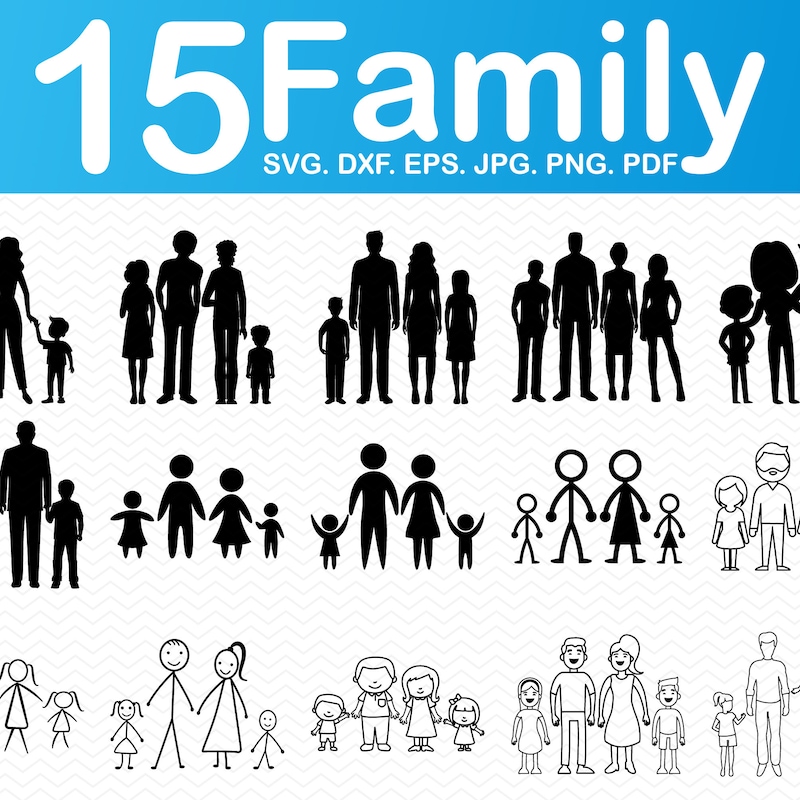 Family Stick Figures - Etsy