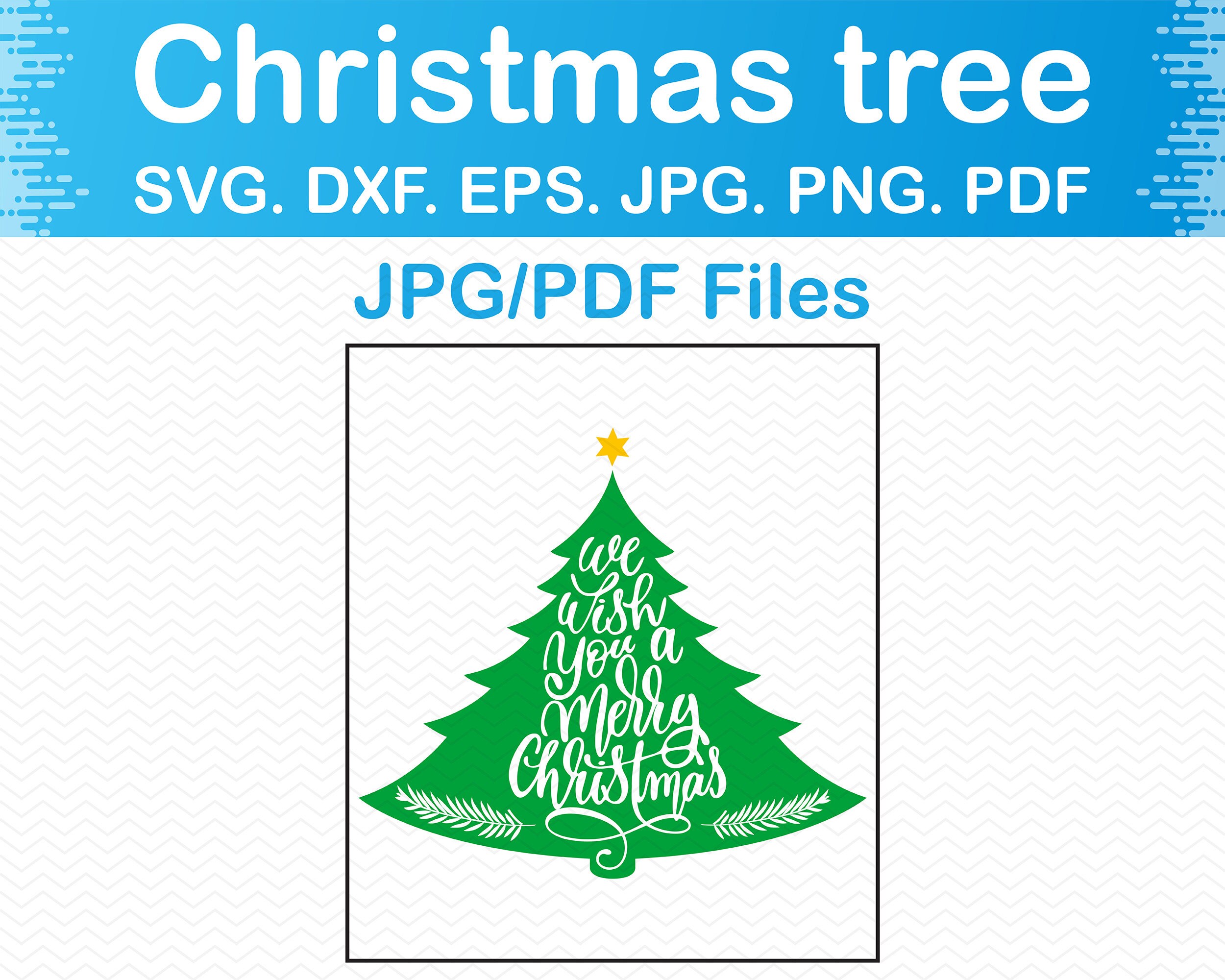 Merry Christmas Tree Svg Merry Christmas Trees Png Merry - Etsy