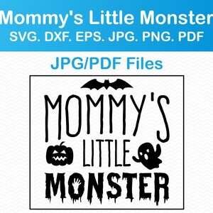 Mommy's Little Monster Svg, Kids Halloween Svg, Halloween Png ...