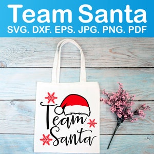 Team Santa Svg, Funny Christmas Svg, Christmas Shirt Svg, Christmas ...