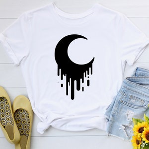 Dripping Crescent Svg, Moon Svg Moon Png Drip Svg, SVG Files for Cricut ...