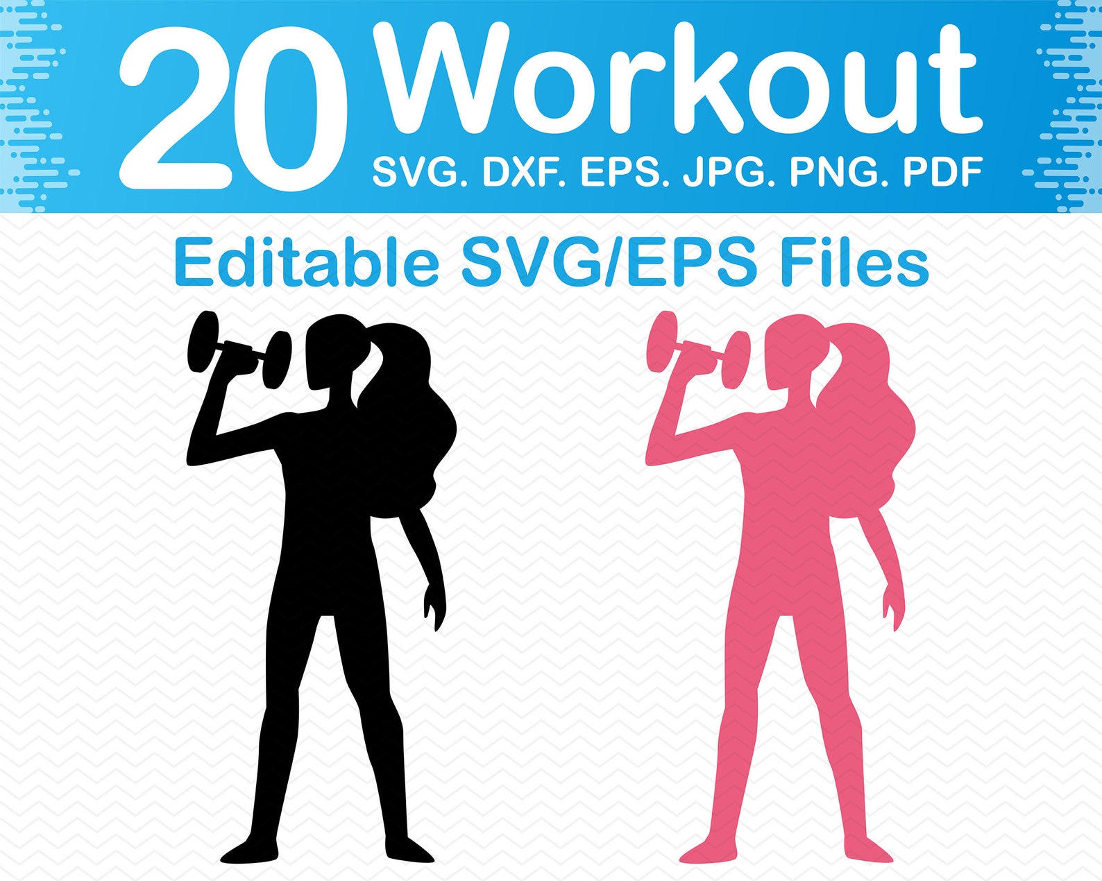 Workout Svg Gym Svg Fitness Svg Files for Cricut Silhouette | Etsy