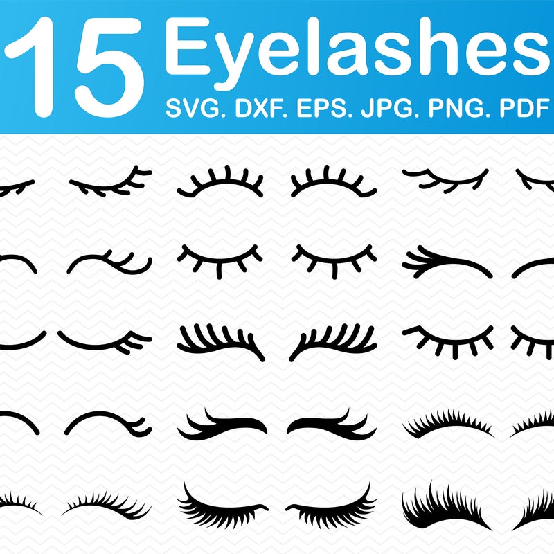 Eyelashes Svg - Etsy