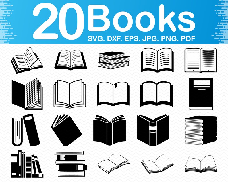 Books Svg Book Svg Reading Svg Teacher Svg Book Clipart | Etsy