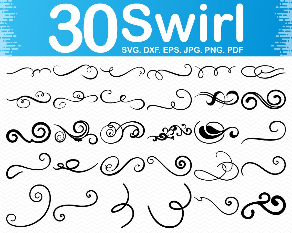 Swirls Svg Swirl Svg Scroll Svg Swoosh Svg Flourish Svg - Etsy
