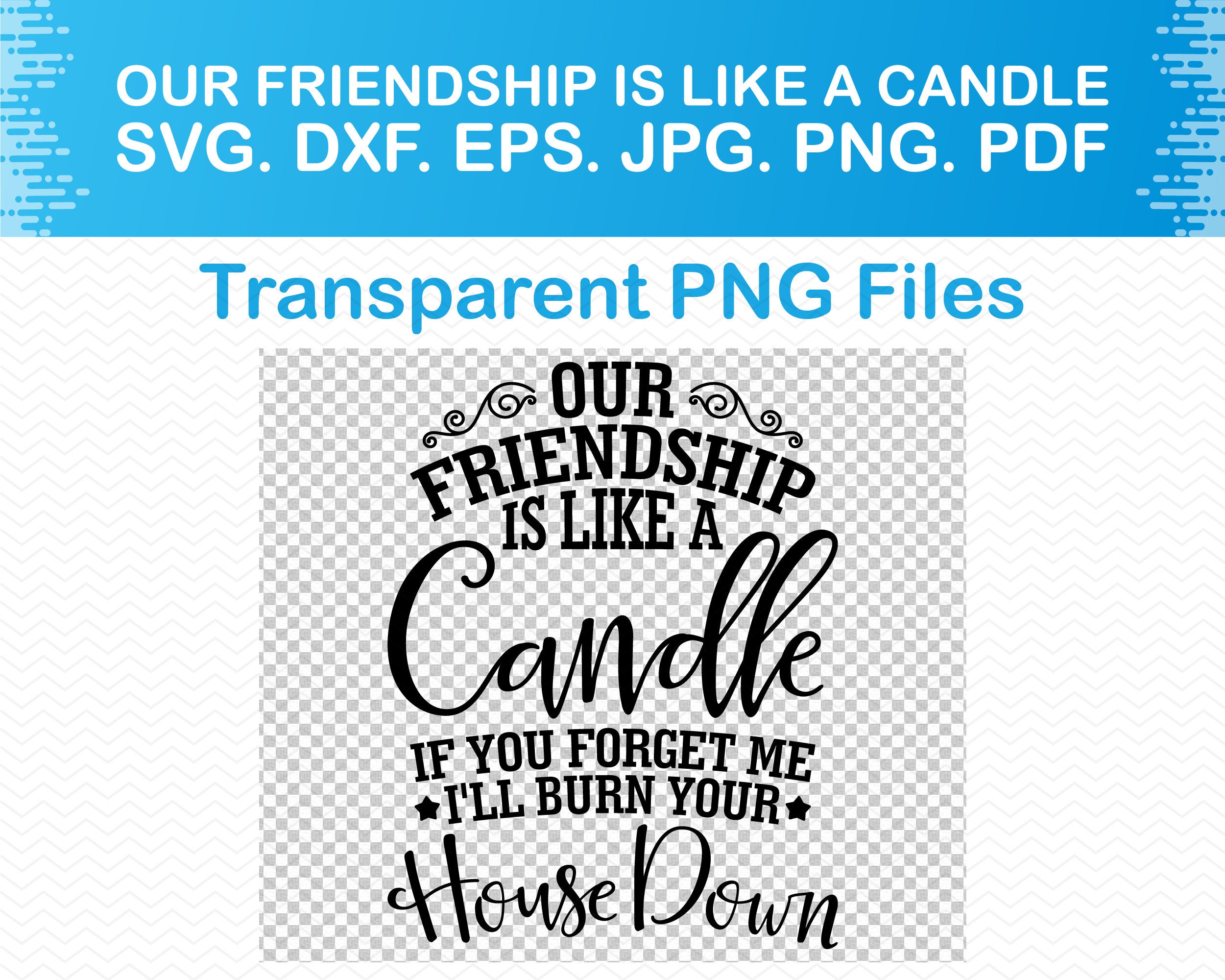 Our Friendship is Like A Candle If You Forget Me I'll Burn - Etsy Canada