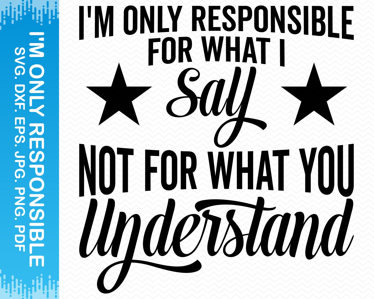 I'm Only Responsible for What I Say Svg Funny Quotes Svg - Etsy