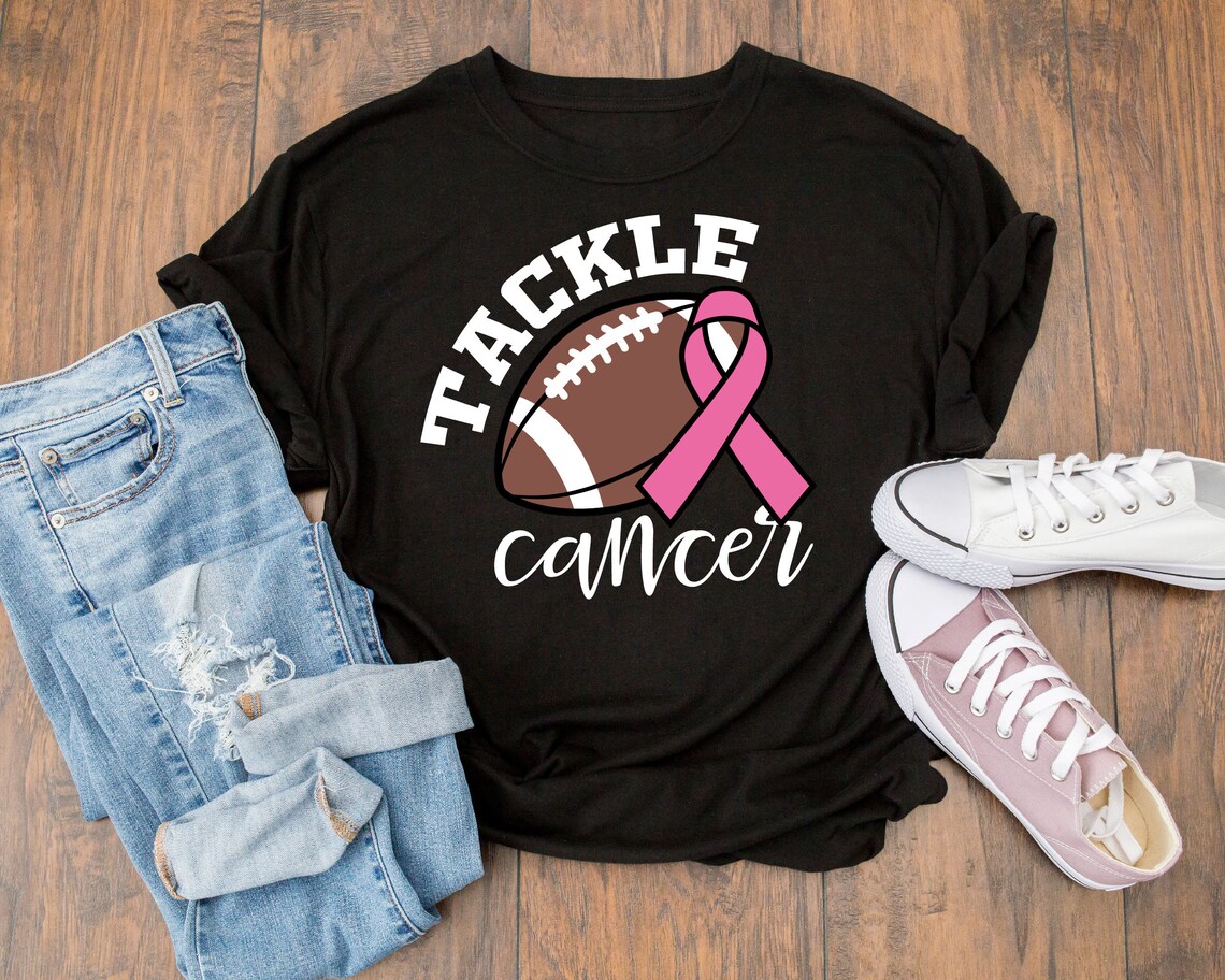 Tackle Cancer Svg Breastcancer Svg Football Svg Cancer - Etsy