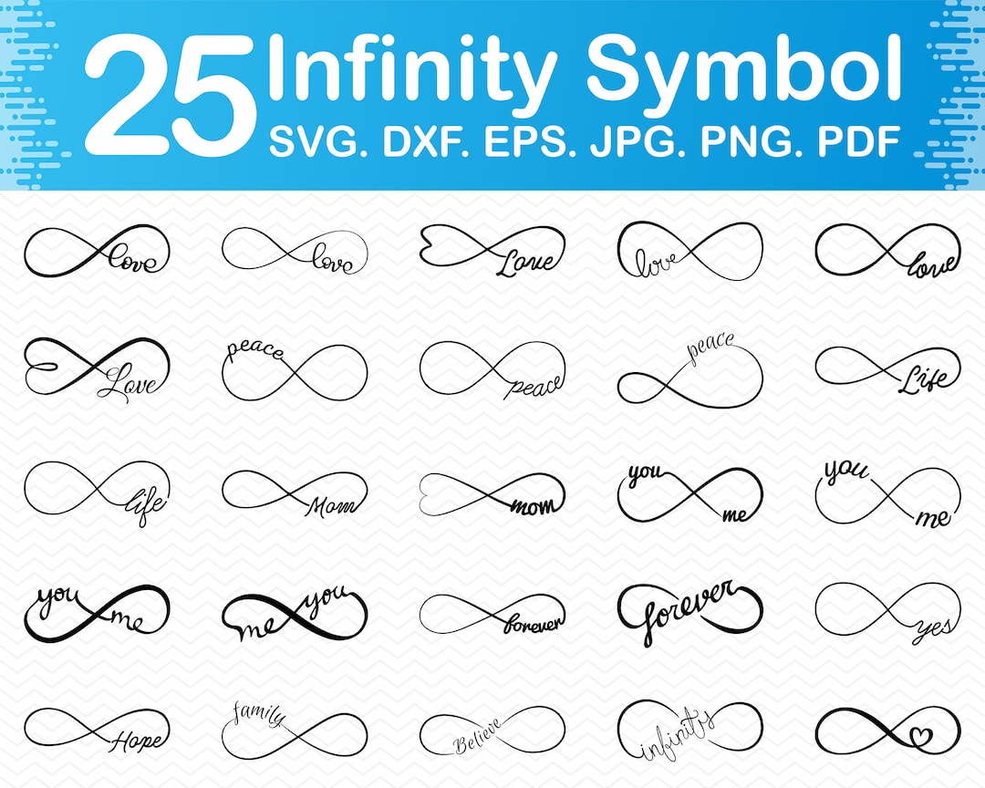 Infinity Svg Files for Cricut, Infinity Symbol Svg Files for Silhouette ...