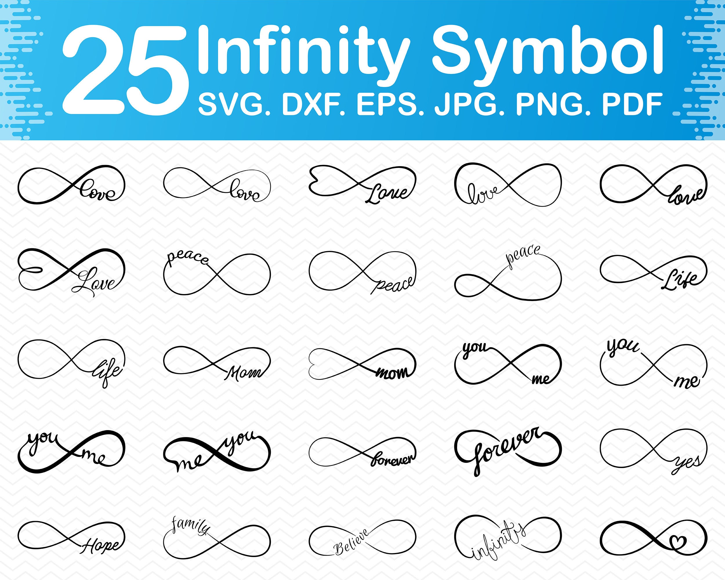 Infinity Symbol Svg Cut File For Silhouette And Cricut Etsy