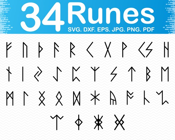 Runes Svg Alphabet SVG Viking Svg SVG Letters Svg Files for - Etsy