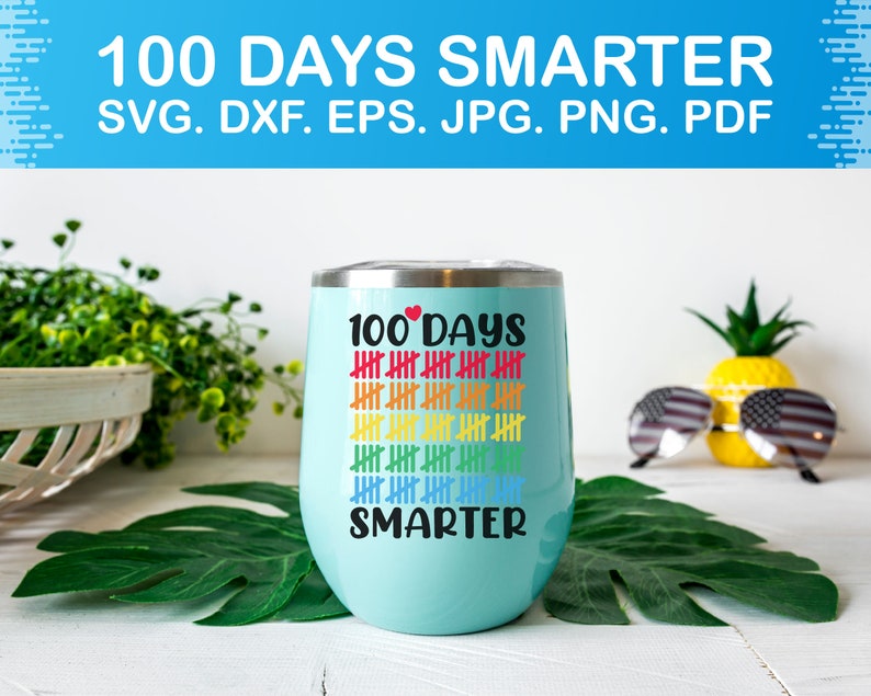 100 Days Smarter Svg Teacher Svg Teacher Shirt Svg Teacher - Etsy