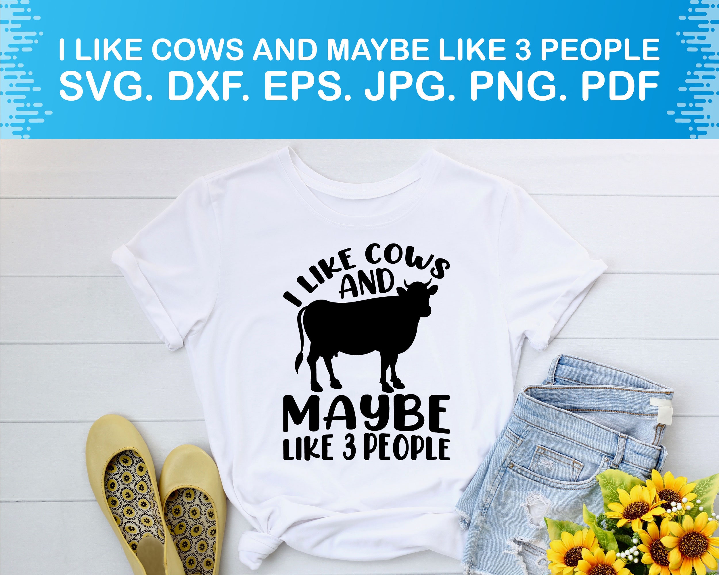 I Like Cows and Maybe Like 3 People Svg Cow Svg Cow Png Cow - Etsy