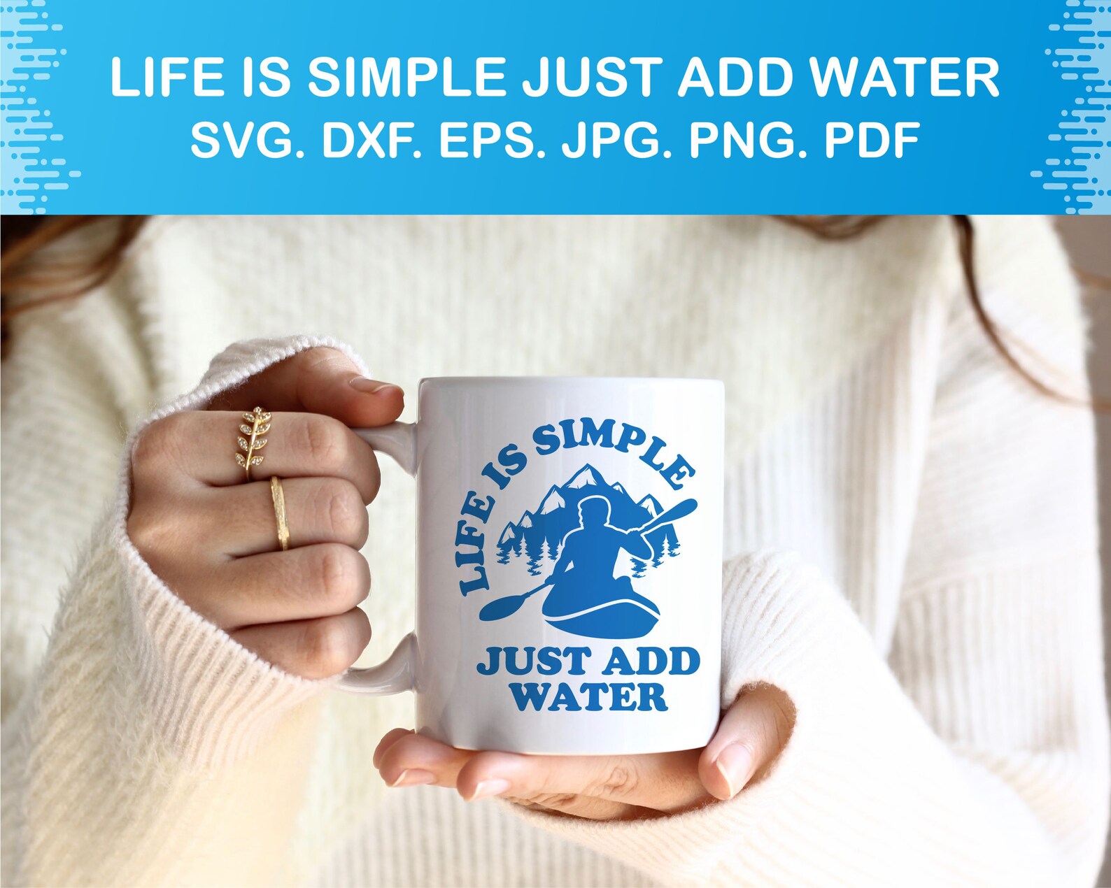 Life is Simple Just Add Water Svg Kayak Svg Boat Svg Lake | Etsy