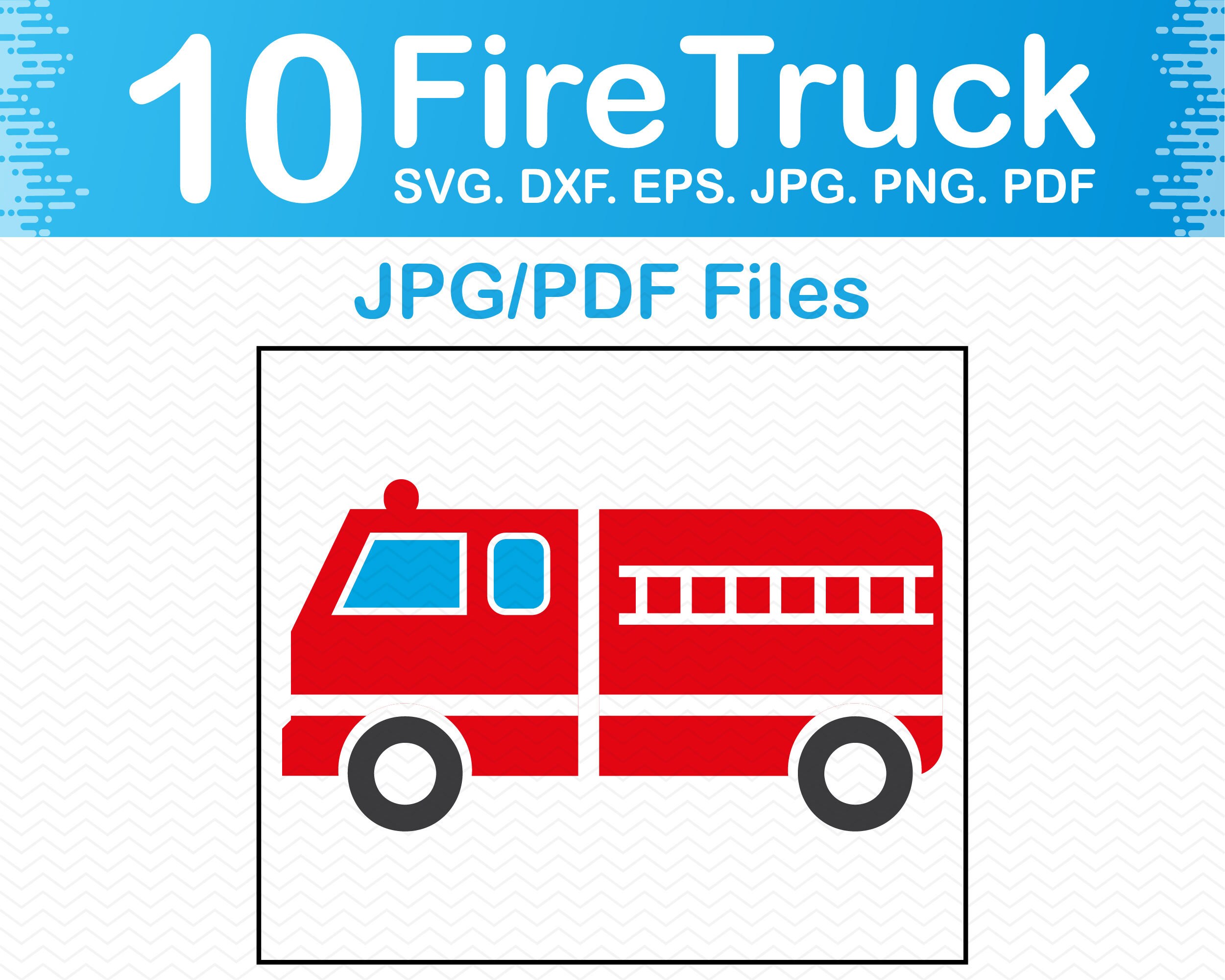 Fire Truck Svg Firetruck Svg Firetruck Png Fire Engine - Etsy