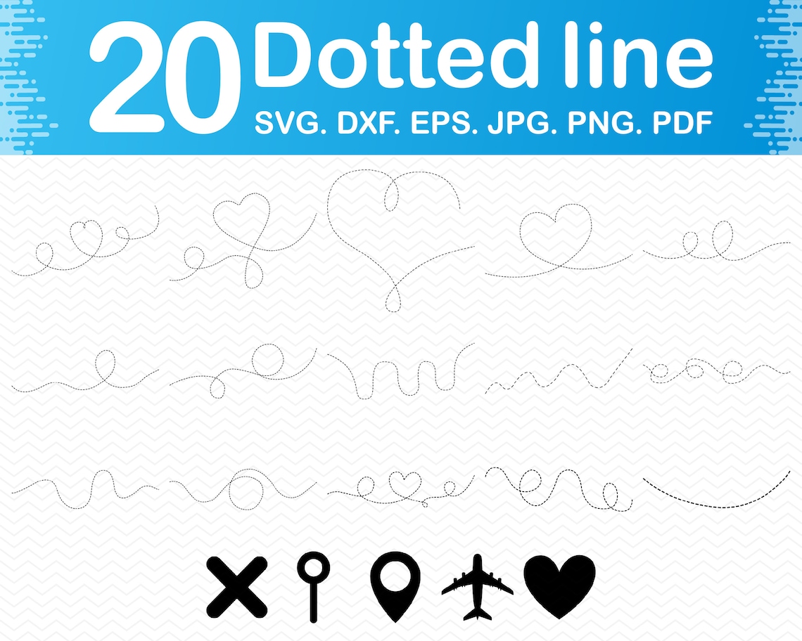 Dotted Line Svg Dashed Line Svg Dotted Lines Svg Files for - Etsy
