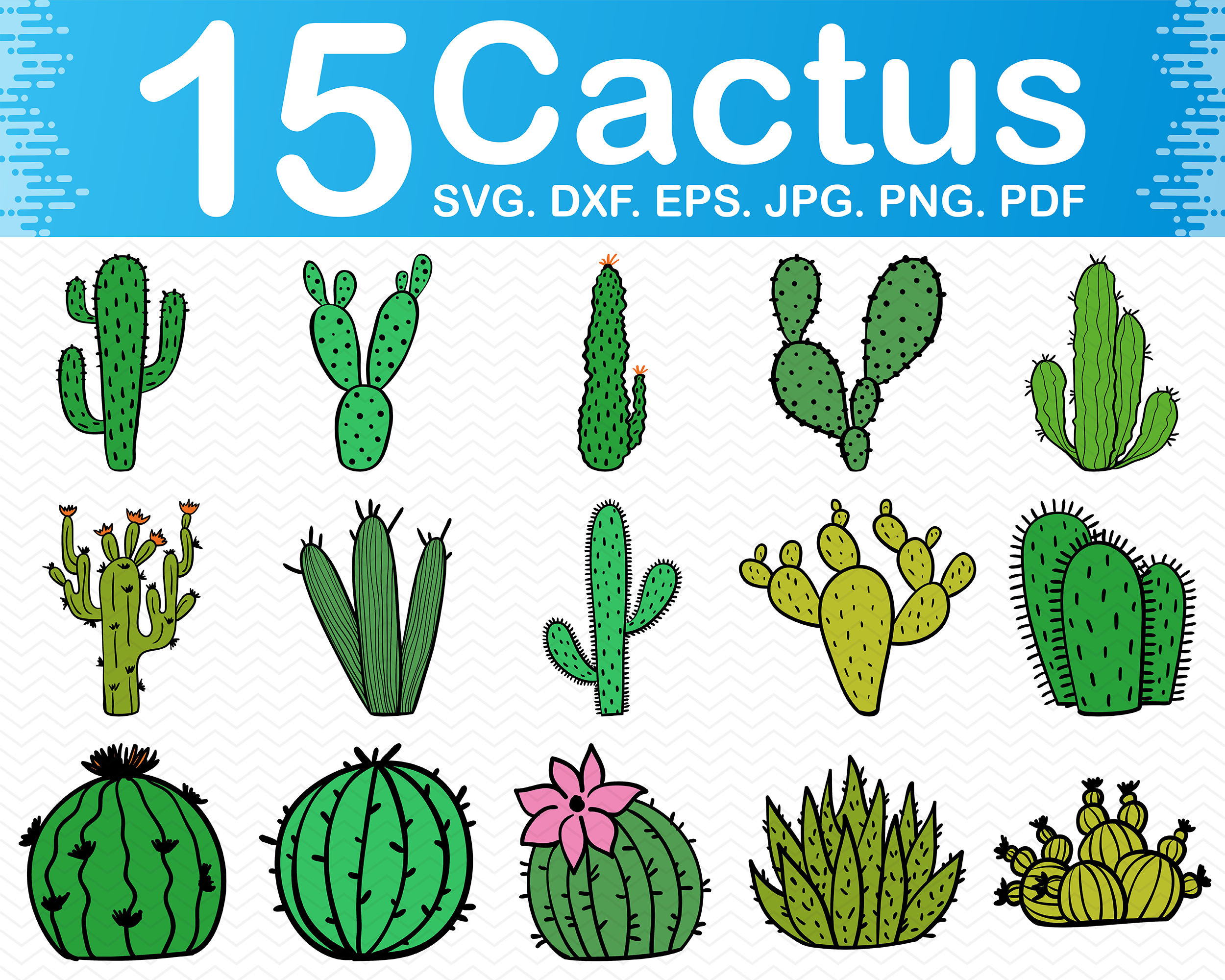 Cactus Svg Cactus Clipart Cute Cactus Svg Files for Cricut - Etsy