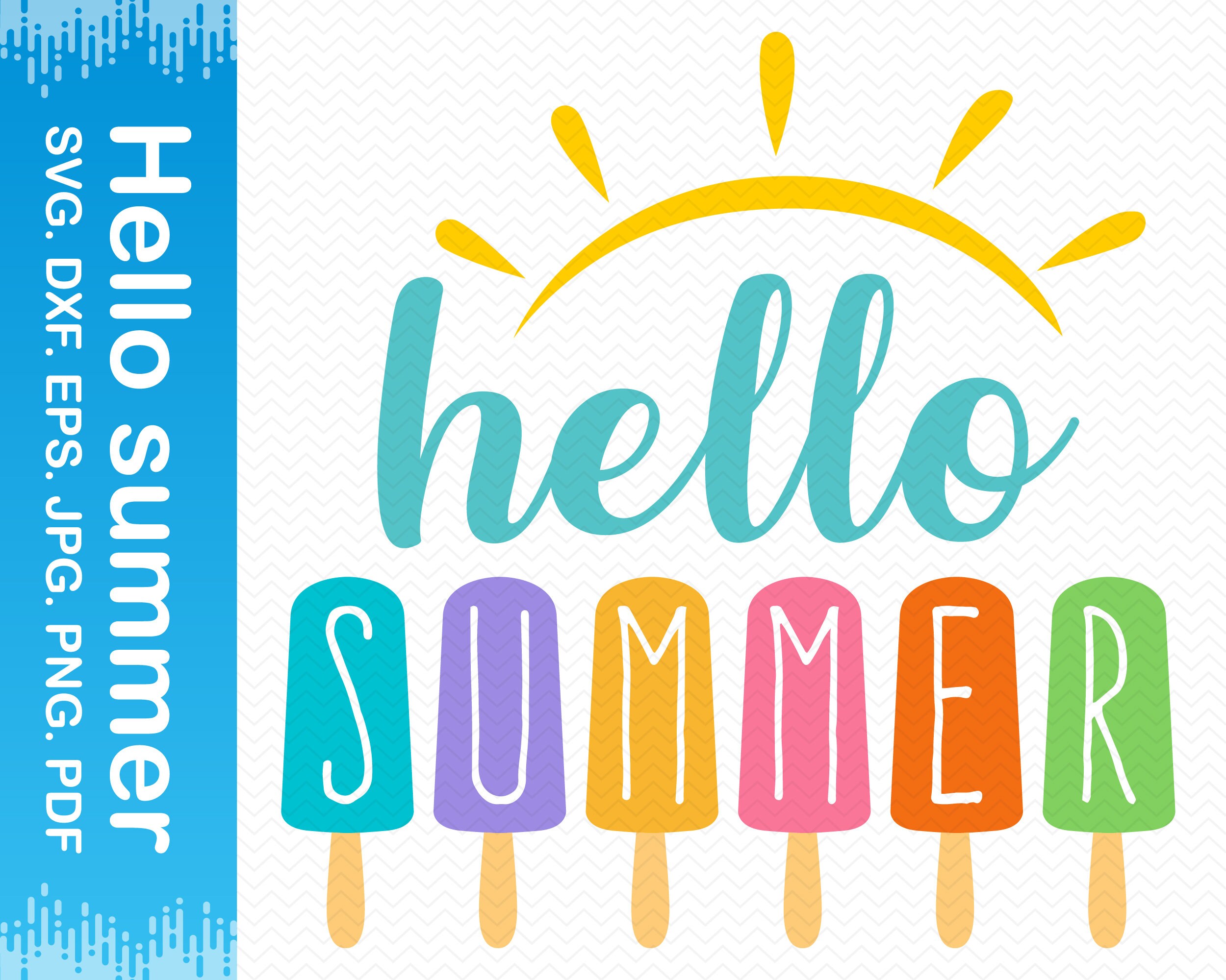Hello Summer Svg Hello Summer Png Files Summer Sign Svg - Etsy