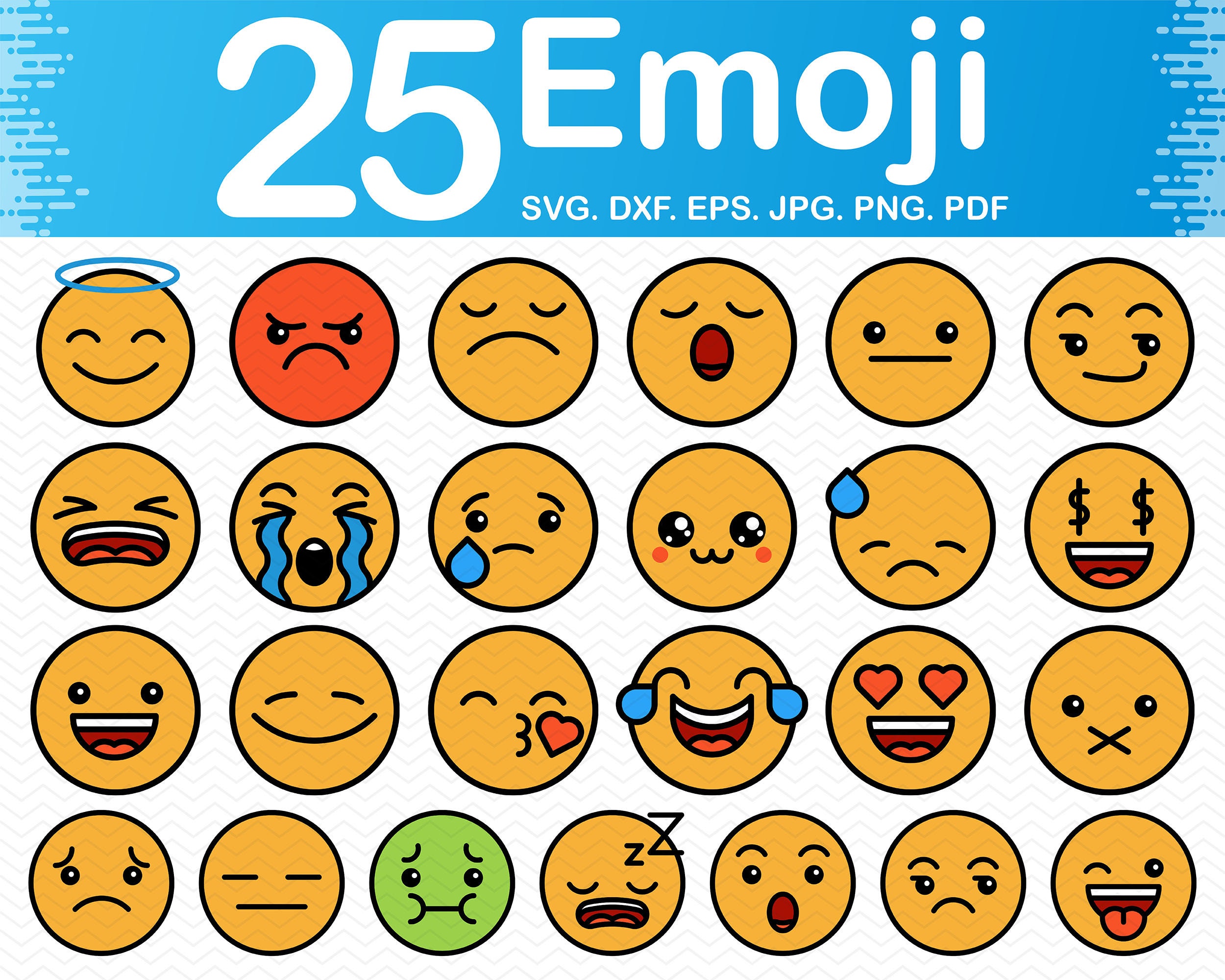 Emoji Svg Emoji Png Emoji Clipart Svg Files for Cricut Svg | Etsy