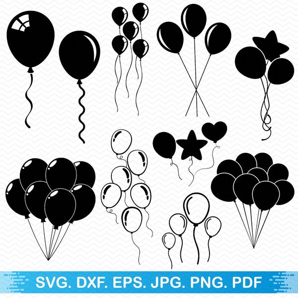 Balloons Svg - Etsy