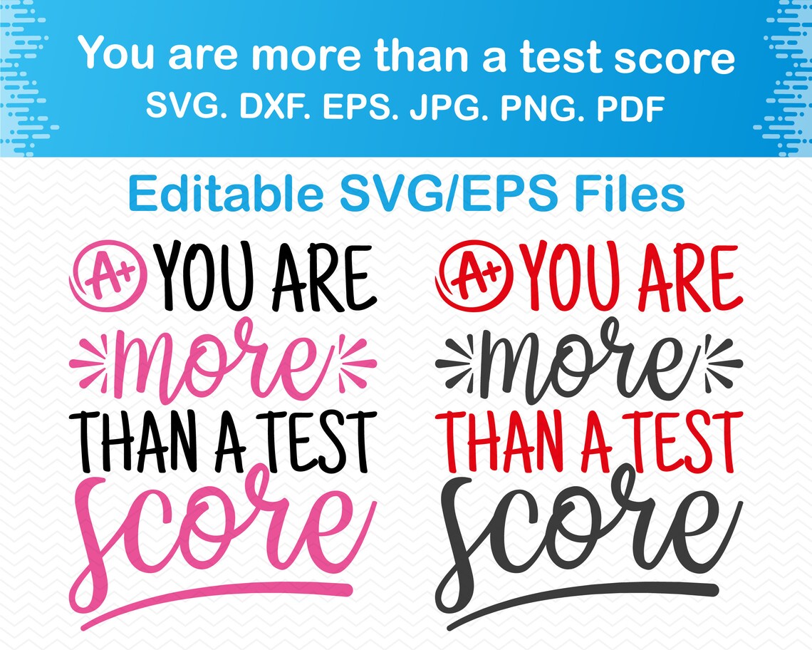 You Are More Than a Test Score Svg Teacher Svg School Svg - Etsy