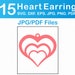 Heart Earring Svg, Earring Svg Files for Cricut, Earring Svg Bundle ...
